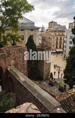 Walk in Malaga. Cityscapes of the city in Spanish Andalusia Stock Photo ...
