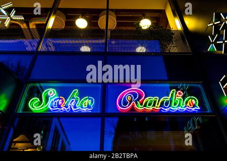 Soho Radio neon sign in Soho, London, UK Stock Photo - Alamy
