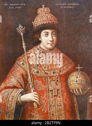 The regalia crown scepter and orb of Tsar Mikhail Romanov 1627 28 ...