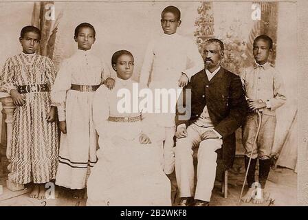 Family picture of Pastor Tewolde Medhin Gebre Medhin Stock Photo - Alamy