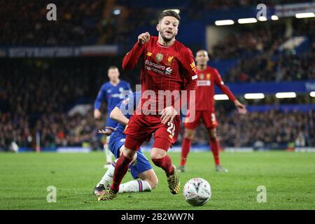 Adam Lallana of Liverpool getting past Billy Gilmour of Chelsea during ...