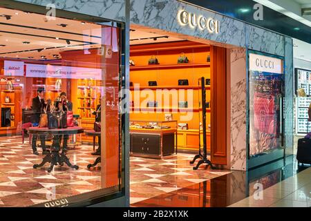 Gucci boutique window display at The Dubai Mall in Dubai United Arab ...