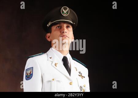 Ecuadorian Police Executive Dressed Up In Official Uniform Stock Photo ...