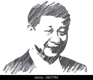 Xi Jinping. Portrait of the president of China, Xi Jinping (b.1953) in ...