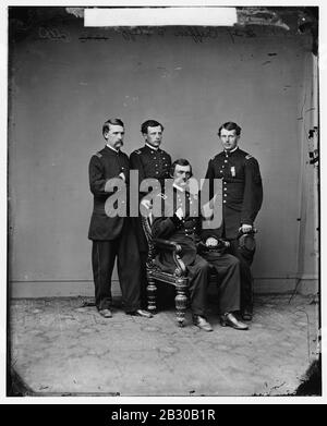 Gen. Charles Griffin and staff Stock Photo - Alamy
