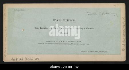 Gen. Ingalls, 4th New-York Artillery, loading a cannon / Negative by ...