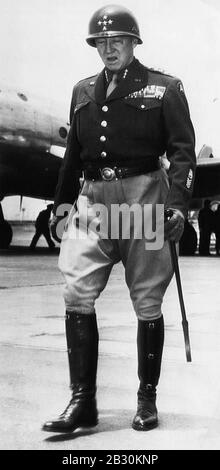 General George S. Patton Jr. (center), and his wife Beatrice Patton ...