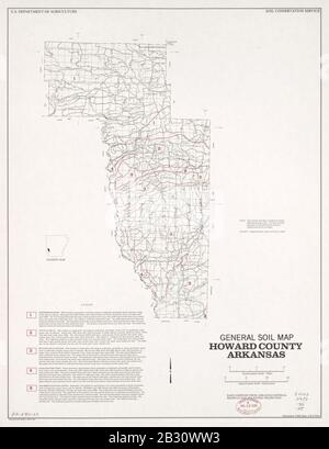 Map of Howard in Arkansas Stock Photo - Alamy