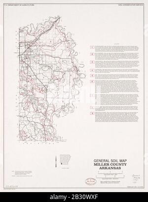 Map of Miller in Arkansas Stock Photo - Alamy