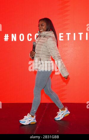 Olympic Gymnast Simone Biles appears at Times Square for SK-II Beauty ...
