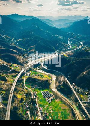 Sichuan,CHINA-On March 3, 2020, in Guangyuan, Sichuan province, the g5 ...
