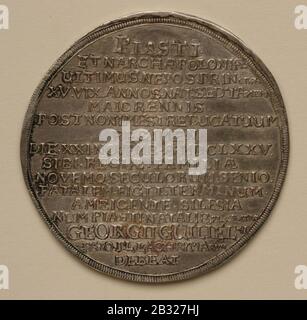 Georg Wilhelm of Liegnitz Brieg medal 1675 obv Stock Photo - Alamy