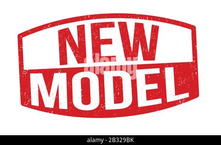 New model label or sticker on white background, vector illustration ...