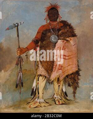 Om-pah-tón-ga, Big Elk, a Famous Warrior. oil on canvas. Date: 1832 ...