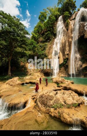 waterfall in Myanmar Stock Photo - Alamy