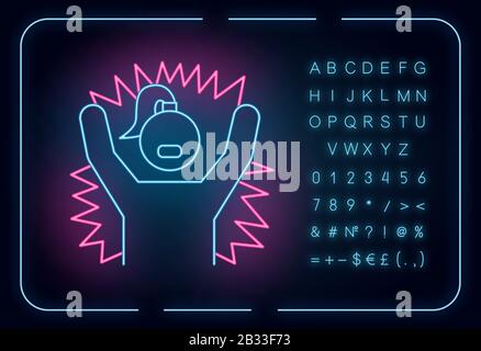 Emotional outburst linear icon. Outrage and tantrum. Aggressive person ...
