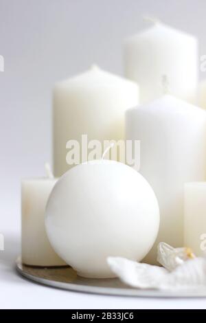 Christmas decoration on neutral background Stock Photo - Alamy