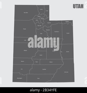 Kane County (Utah) outline map set Stock Vector Image & Art - Alamy