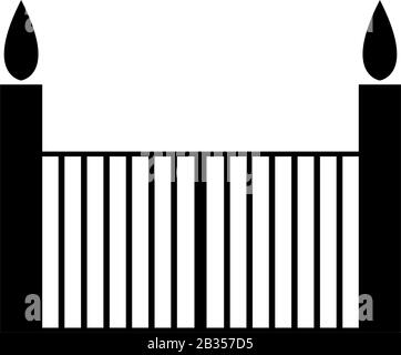 gate icon illustrated in vector on white background Stock Vector Image ...