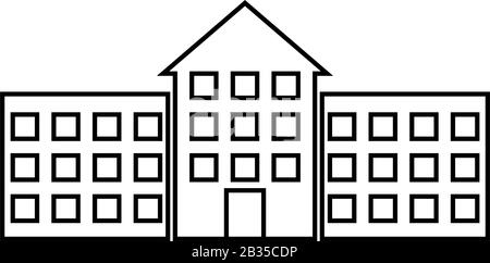 college icon illustrated in vector on white background Stock Vector ...