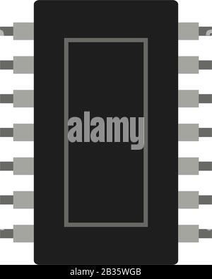 microchip icon illustrated in vector on white background Stock Vector ...