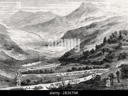 MEXICAN WAR OF THE FRENCH INTERVENTION. French soldiers enter Mexico ...