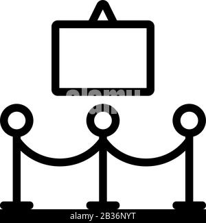 Exhibition icon. Monochrome simple sign from entertainment collection ...