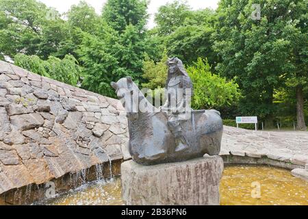 Statue of Tokugawa Ieyasu in Okazaki Castle, Japan. Ieyasu (1543-1616 ...