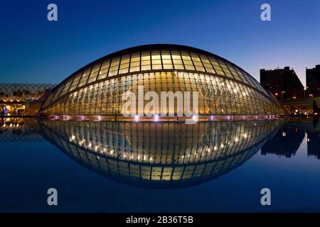 Spain, Valencia, City of Sciences and Arts by architect Santiago ...