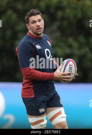 England's Charlie Ewels during a training session at Lensbury Hotel ...