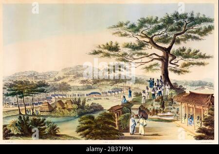 1800s 1850s COMMODORE MATTHEW PERRY MEETING IMPERIAL COMMISSIONERS AT ...