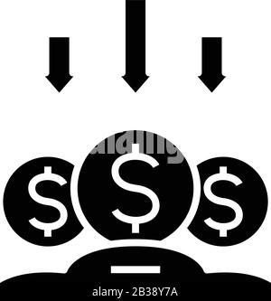 Decrease line icon, reduction and analytics, chart sign, vector graphics, a linear pattern on a ...
