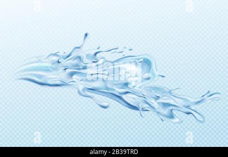 Blue transparent wave on white background.Abstract vector wave ...