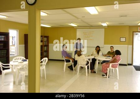 Del Valle, Texas USA, Oct. 25 2004: Residents meet for a counseling ...