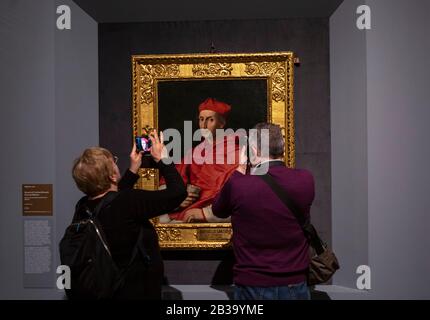 Portrait of Cardinal Bibbiena by Italian artist Raphael on display at ...