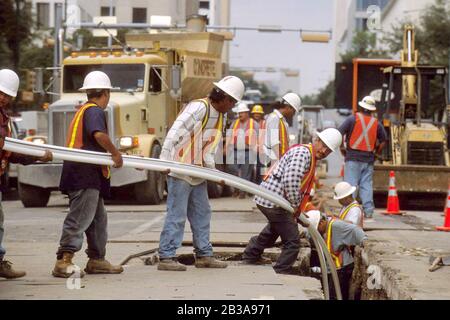 Austin Texas USA, 2000: Hispanic teens talking to their mom before ...