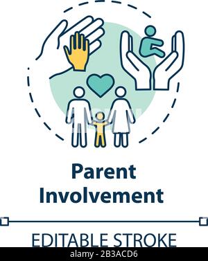 Parent involvement concept icon. Positive environment for kids. Love ...
