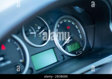 Various digital instrument cluster menu, settings, look and trip ...