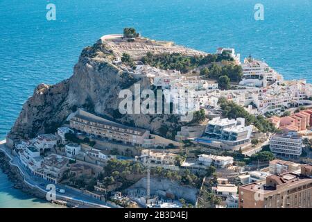 Tossal de la cala a Roman Ruin at the top of the hill with Benidorm in ...