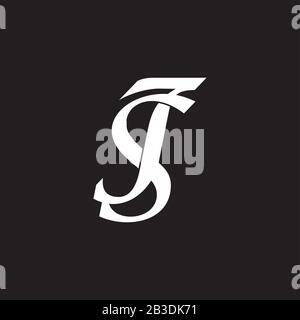 letter sj linked simple overlapping design symbol logo vector Stock ...