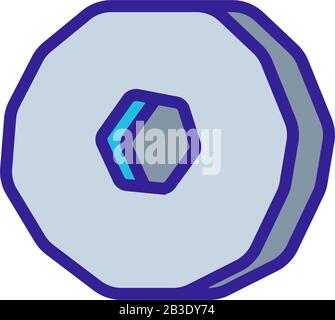 millstone icon vector. Isolated contour symbol illustration Stock ...