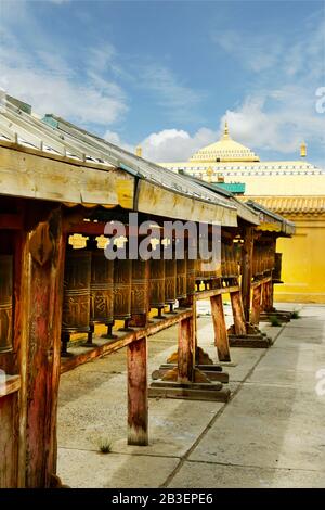 Prayer wheel in buddhist monastery Stock Photo - Alamy