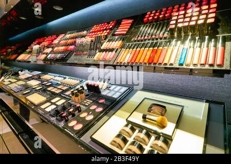 Chanel cosmetics display in a shopping mall Stock Photo - Alamy