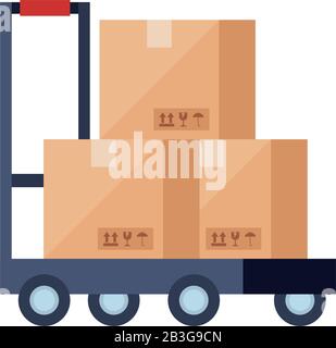 delivery boxes over cart vector design Stock Vector Image & Art - Alamy