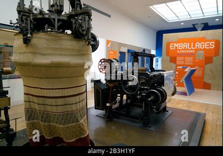 A late 19th century automatic loom Northrop System display in Musee des ...