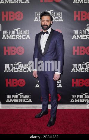 Morgan Spector attends the premiere of HBO's "The Plot Against America ...