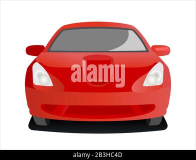 Passenger car, front view. Fast car Stock Vector Image & Art - Alamy