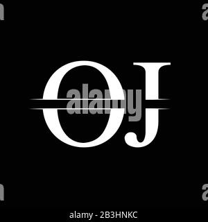 OJ logo. O J design. White OJ letter. OJ/O J letter logo design ...