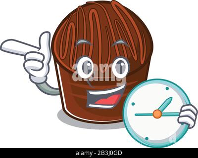 With clock chocolate candies character cartoon Stock Vector Image & Art ...