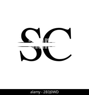 SC Linked Logo for business and company identity. Creative Letter SC ...